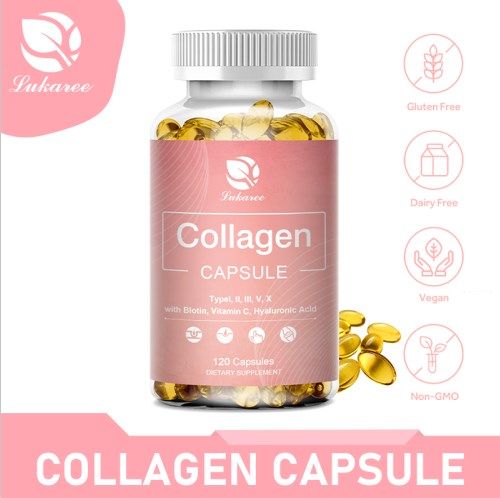 Multi Collagen Capsules Type I, II, III, V, X Hydrolyzed Collagen ...