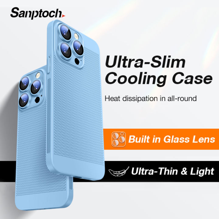 Sanptoch Slim Cooling Phone Case For iPhone 14 13 12 Pro Max Thin ...