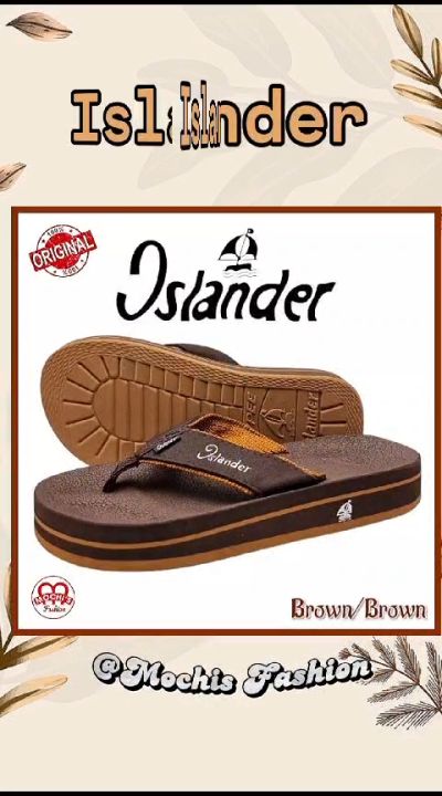 Islander 'Brown/Brown' Men's non-slip rubber soles 100% Authentic and ...