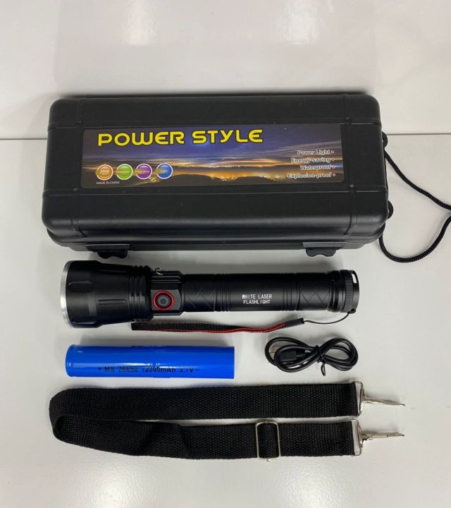 🔥Power Style High Quality Torch Light *800m Long Shot LED* *MODEL POWER ...