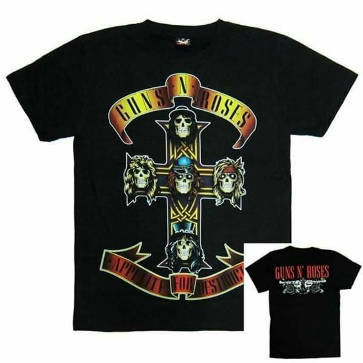 Rock Band Shirt Guns N' Roses Apettite for Distruction Cross Rock yeah ...