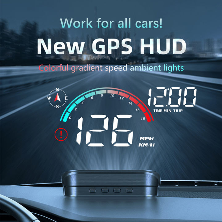 Car Head Up Display Projector Screen Digital HUD Overspeed Alarm ...