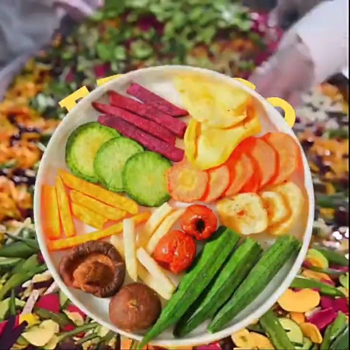 12-in-1QIUXIAOPANG Dried fruits and vegetables snacks mix healthy 12 types crispy fruits mixed ...