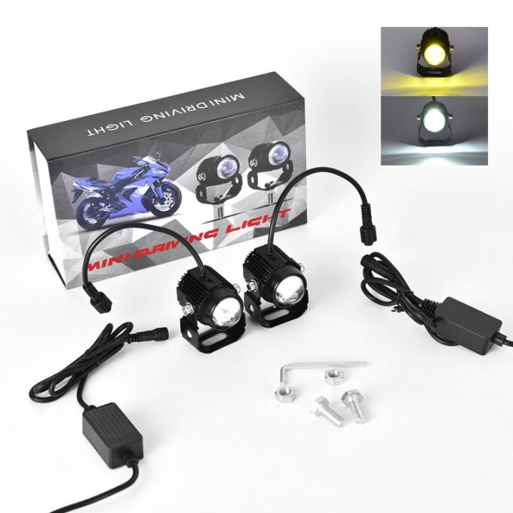 Motorcycle Mini Driving Light V2+ with Flashing Light 20W/Bulb 3000LM ...