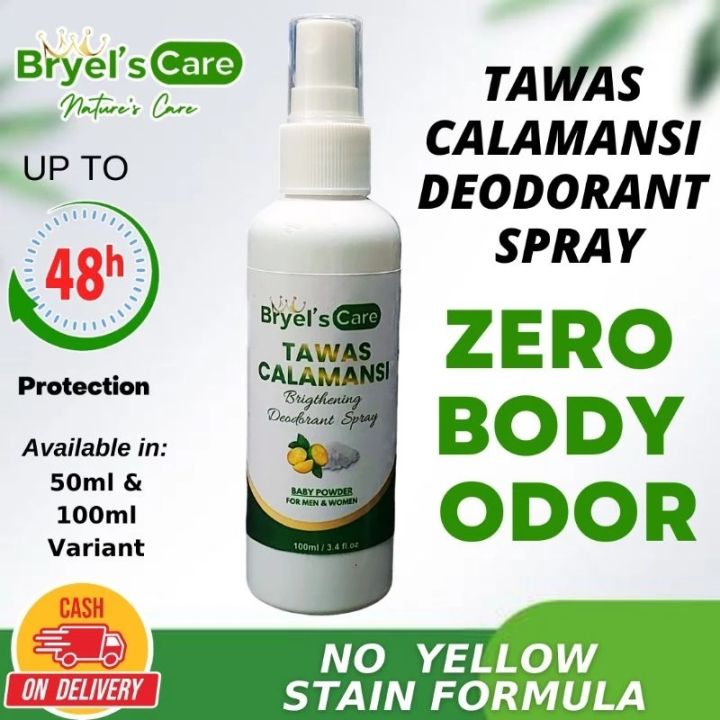 Tawas Calamansi Deodorant Spray For Adult 48 Hours Protection | Lazada PH