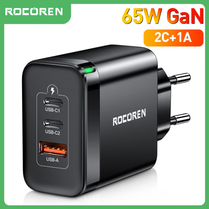 Rocoren 65W GaN USB C Charger Type C Wall Charger Power Adapter Quick ... Rocoren 65W GaN USB C Charger Type C Wall Charger Power Adapter Quick ...