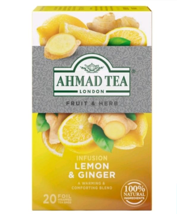 Ahmad Tea Lemon & Ginger (20 Teabags) - Halal | Lazada