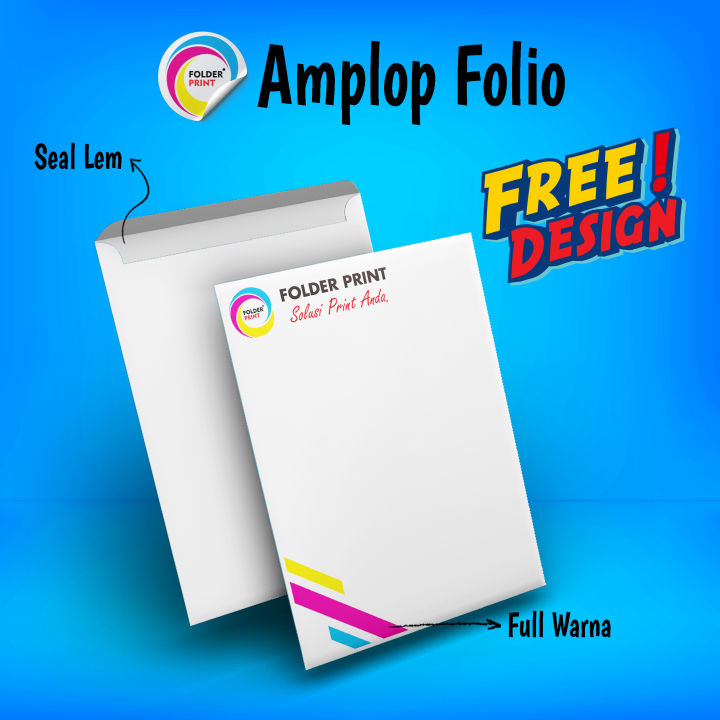 Amplop Folio A4 Custom Full Warna dengan Seal Lem untuk Surat dan ...