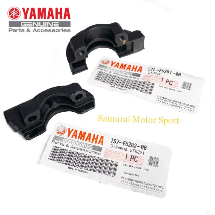 LC135 V1 THROTTLE GRIP CAP UPPER & LOWER [5TL-F6281-00 & 1S7-F6282-00 ...