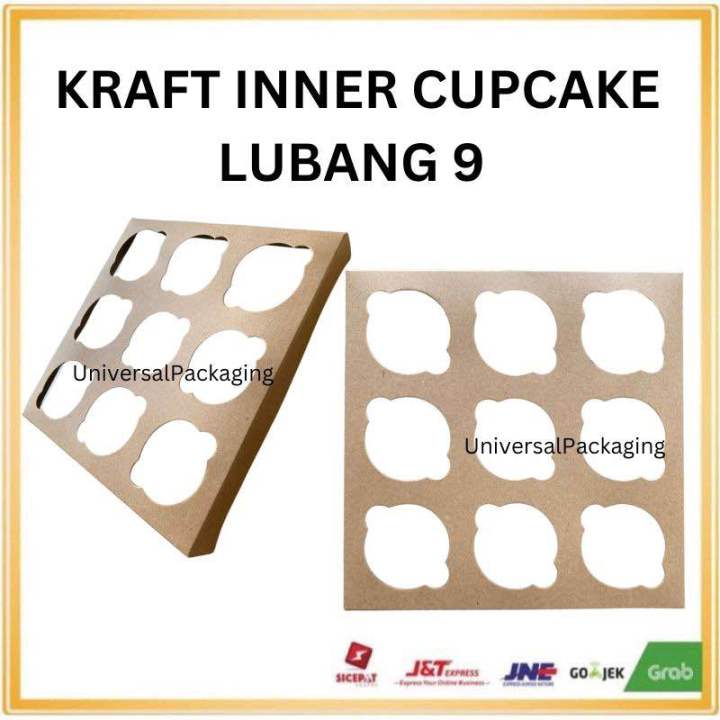 [ 5 PCS ] KRAFT INNER CUPCAKE LUBANG 9 UK 25 X 25 cm | Kraft Cupcake Lubang 9 | Lazada Indonesia