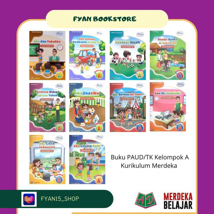 Fyan Book Store: 1 Set (10 Judul) Buku PAUD Kelompok A Pendidikan Anak Usia Dini CV Arya Duta ...