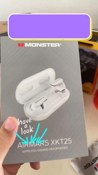 Monster XKT25 Bluetooth 5.4 TWS Earphones Gaming Earphone True Wireless ...