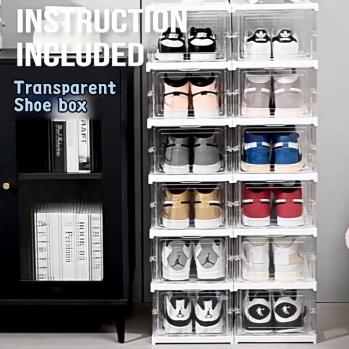 STON Foldable Shoe Rack Organizer Space-Saving Dustproof Shoe Storage ...