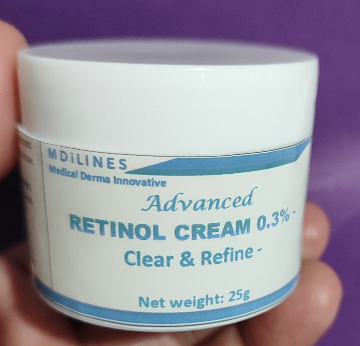 Advanced RETINOL CREAM 0.3% - Clear & Refine Net Weight: 25g- MDiLines ...