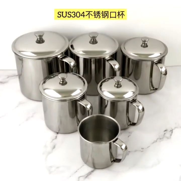 SUS 304 Stainless Steel Water Mug Cup with Lid | Lazada