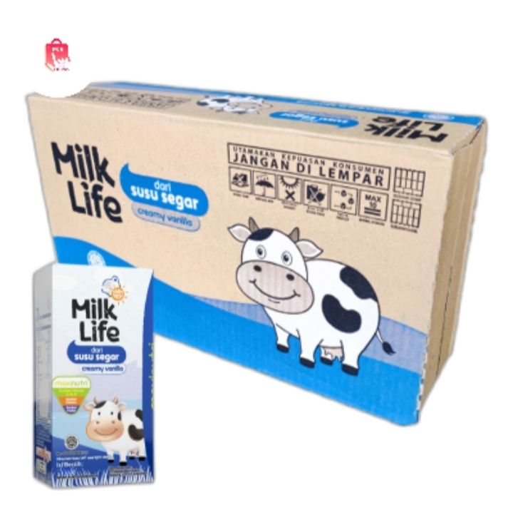Milk Life Minuman Susu UHT 115ml - Rasa Creamy Vanilla (1 dus/40 pcs) | Lazada Indonesia