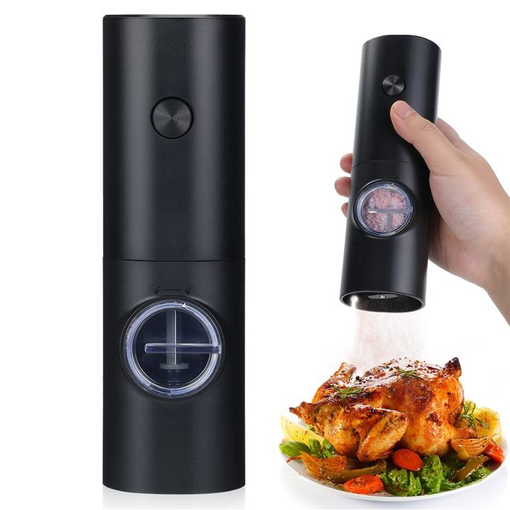 Electric Salt And Pepper Grinder With Adjustable Coarseness Refillable ...