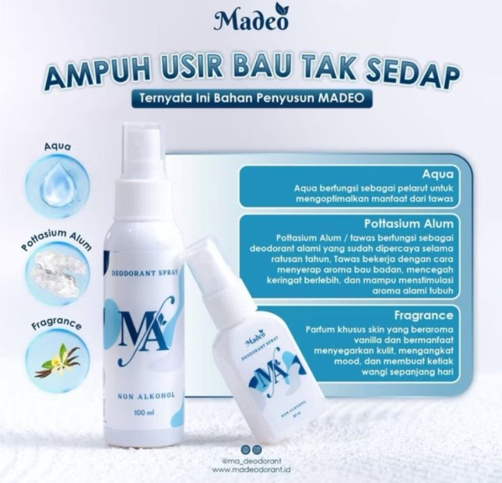 MA DEODORANT SPRAY PENGHILANG BAU BADAN | Lazada Indonesia