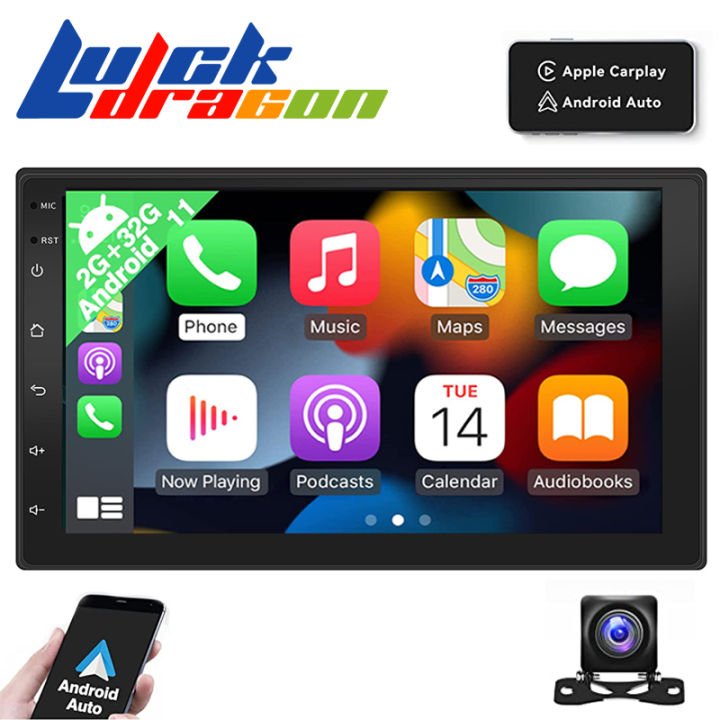 7inch Carplay Android Auto IPS Screen Android12 Car Audio Video Out 2Din Autoradio WIFI GPS ...