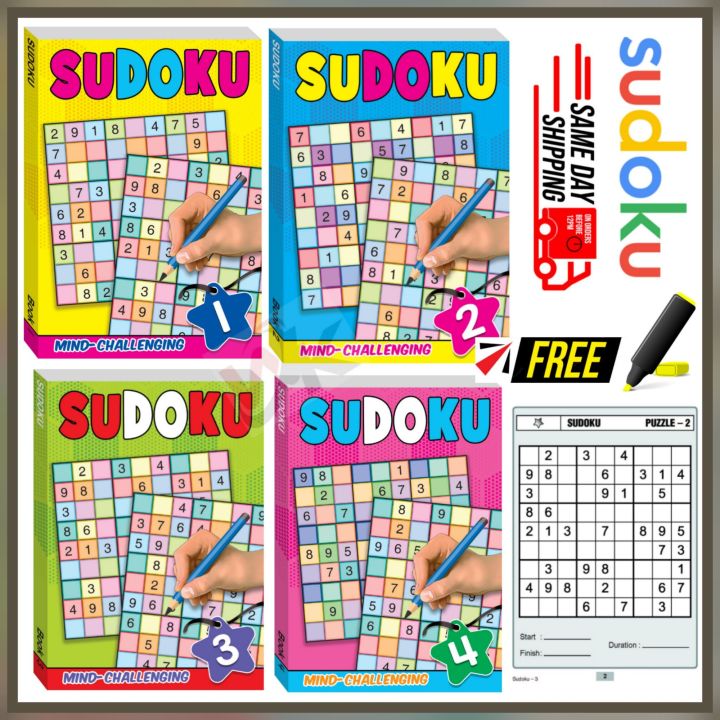 Sudoku Book Mind Challenging Sudoku | Puzzle Book | Buku Sudoku ...
