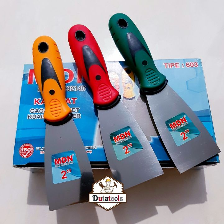 Kapi gagang karet MDN stainles stell/ kape pisau dempul/scrapper ...