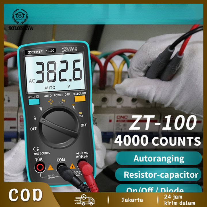 ZT100/ZT102 Digital Multimeter AVOMeter Multitester Voltmeter Digital ...
