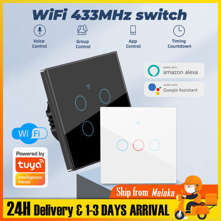 Tuya WiFi Smart Switch Touch Wall Switch Light No Neutral Wire and ...