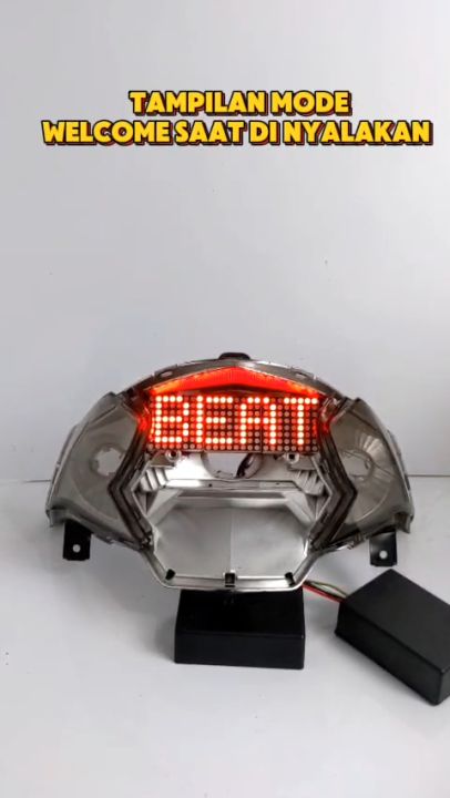 Stoplamp Running Text Animasi Beat FI 2014 2015 2016 2017 Lampu LED ...