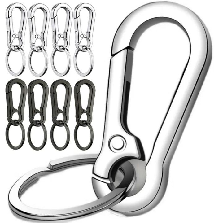 5pcs/1pcs Metal Lobster Claw Clasp with Key Rings - Keychains Keyring ...