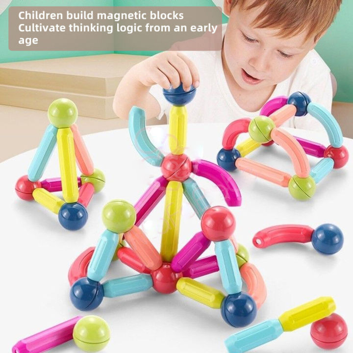Kids Magnetic Constructor Block Designer Set Magnet Stick Rod ...