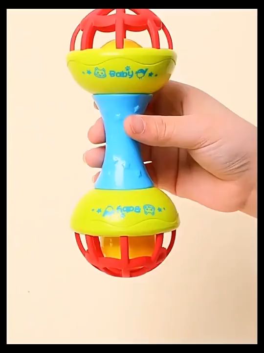 7PCS Set Baby Rattle Toy Rubber Bells / Manhattan Ball Grasp Training ...