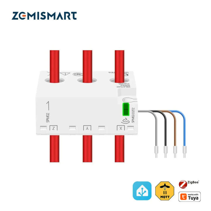 Zemismart Zigbee Bi-directional Energy Meter 3 Phase 4 Wire Power ...