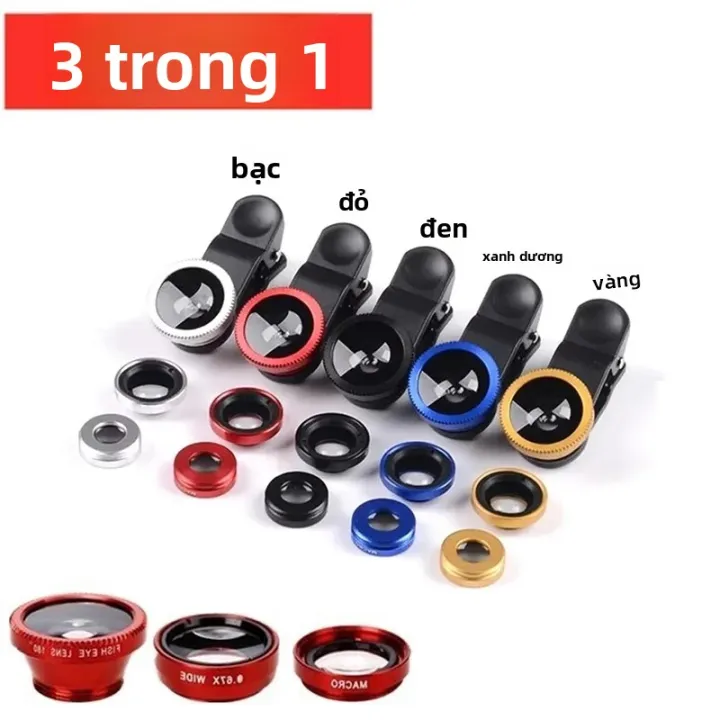 Bộ Ống Kính Mắt Cá 3 Trong 1 Đa Năng Cho Điện Thoại Thông Minh, Ống ...