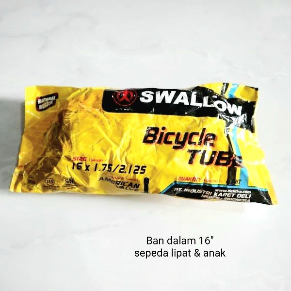 BAN DALAM SEPEDA LIPAT SEPEDA ANAK 16 X 1.75/2.125 PENTIL MOTOR AV SWALLOW | Lazada Indonesia