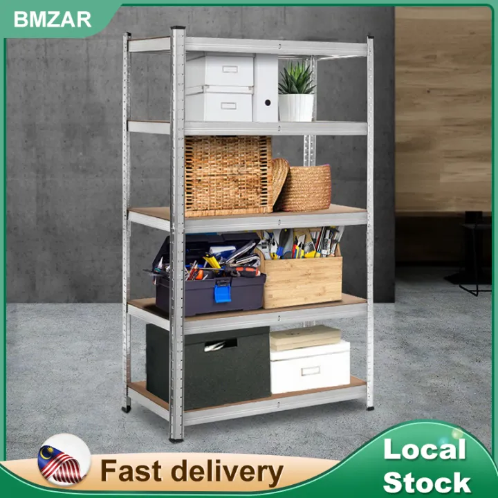 BMZAR Adjustable Warehouse Shelves 3/6 Tier Metal Boltless Rack Value ...