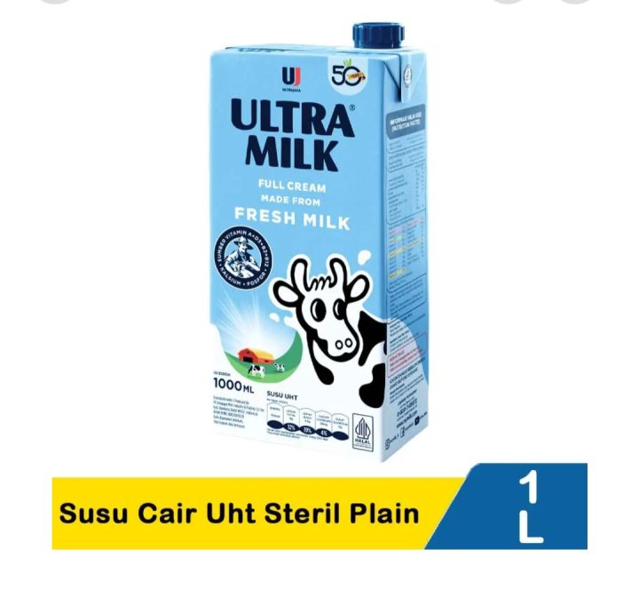 Ultra Susu Cair UHT Steril Plain & Coklat 1000ml(1Liter) | Lazada Indonesia