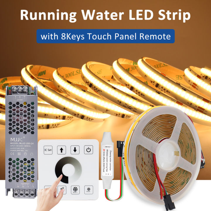 COB Horse Race LED Strip 24V WS2811 Running Water Flowing Light 360LEDs ...