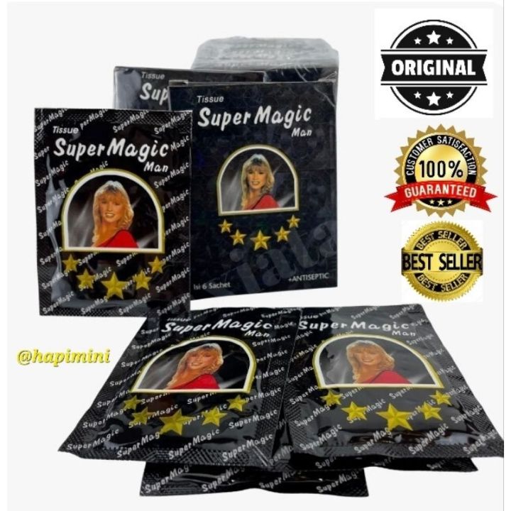 ORIGINAL SUPER MAGIC TISSUE ANTISEPTIC WET TISSUE 6PCS SACHETS | Lazada PH