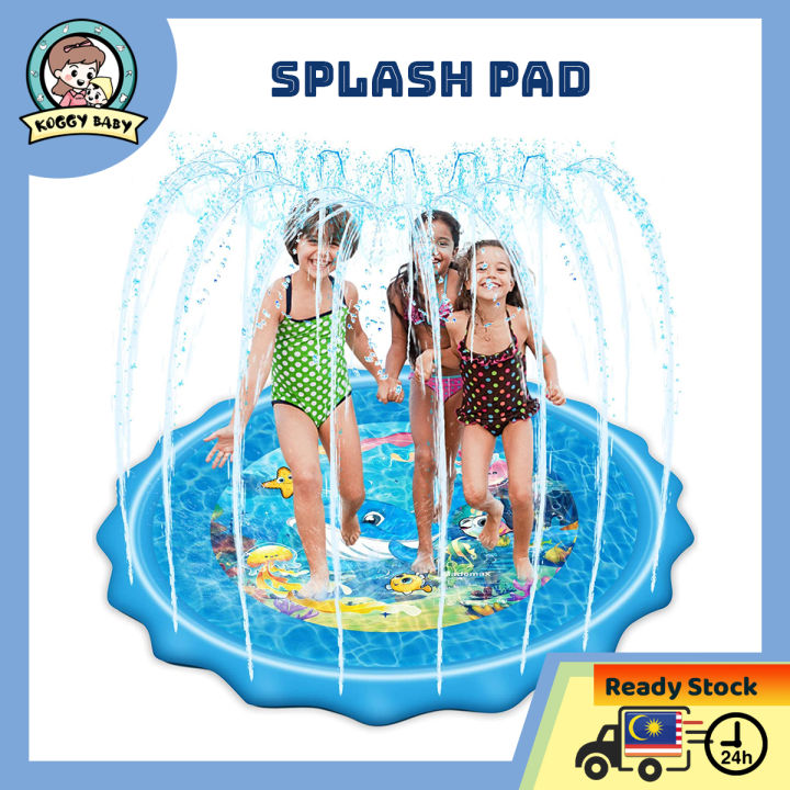 KOGGY 170cm Swimming Pool Sprinkle Splash Play Mat for Kids Outdoor ...