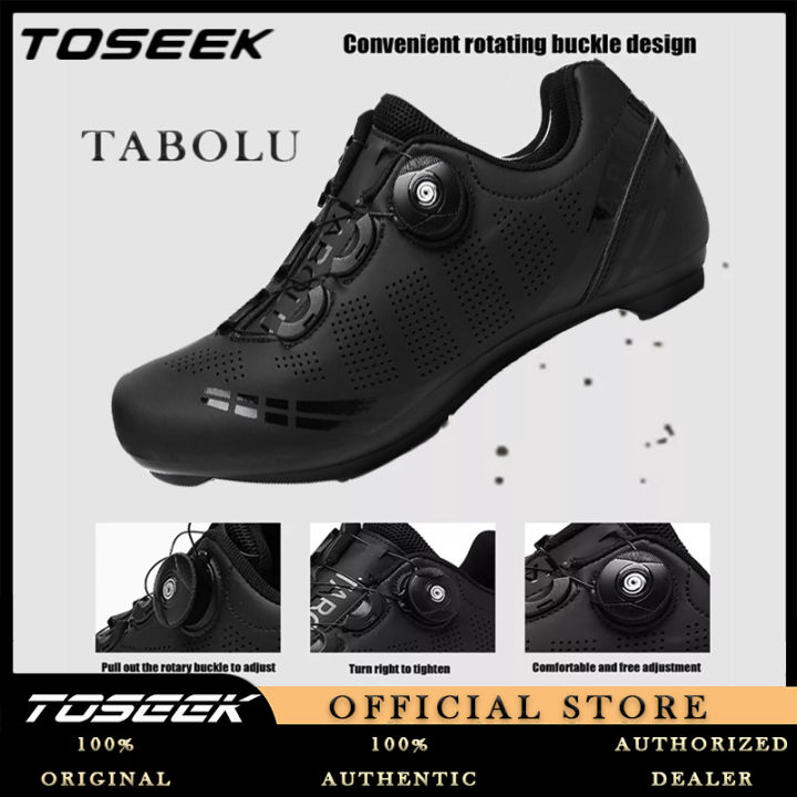 TABOLU Carbon Fiber Cycling Shoes Men Cleats Shoes For MTB Non-slip ...