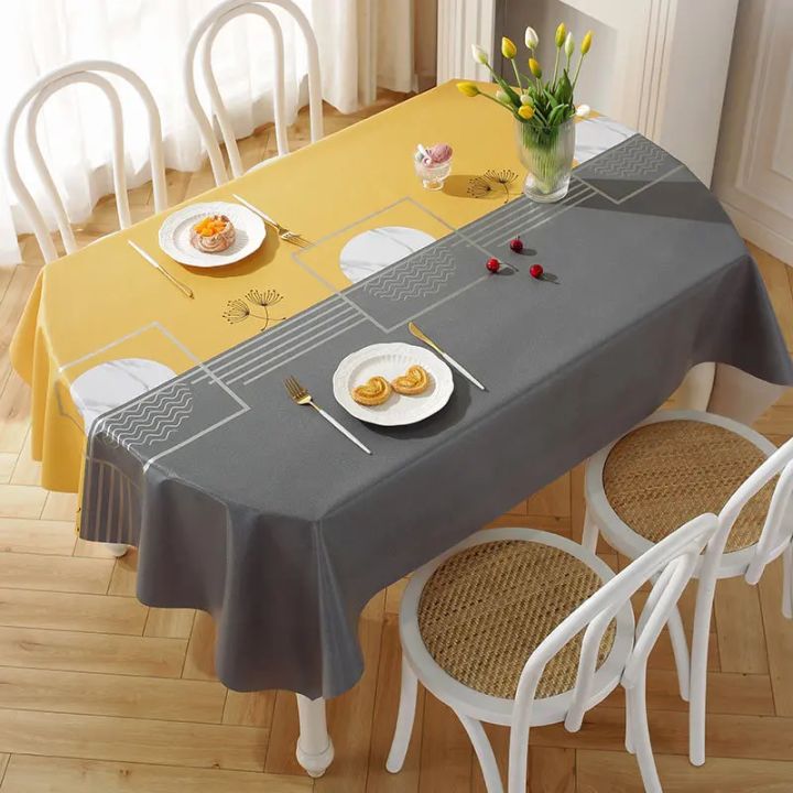 High-End Feel Cross-Borderผ้าปูโต๊ะPVCกันน้ํากันน้ําไม่มีล้างผ้าปูโต๊ะ ...