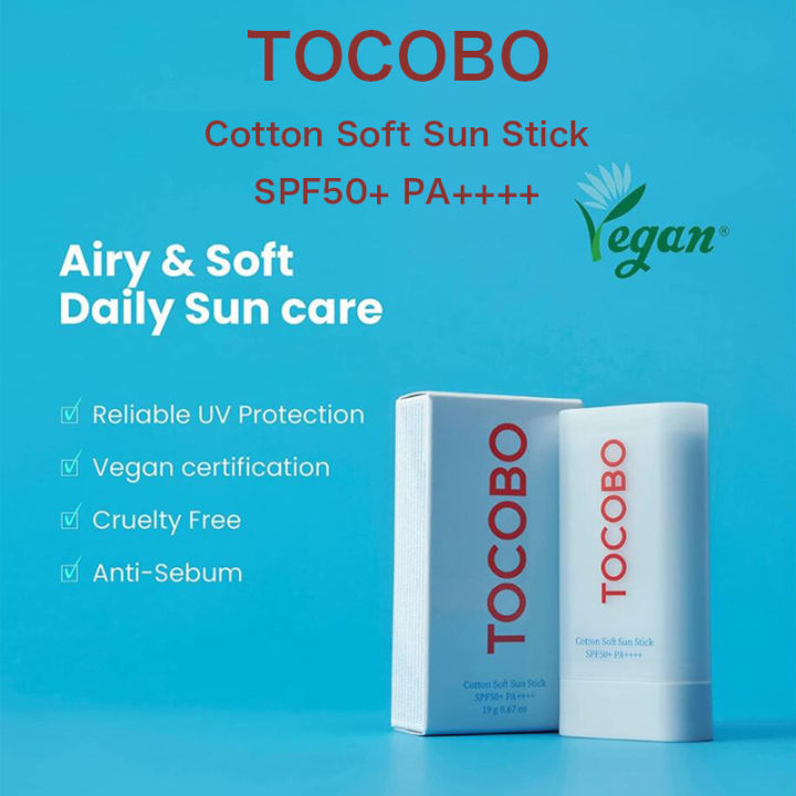 TOCOBO Cotton Soft Sun Stick 19g*2ea / Cica Cooling Sun Stick 18g SPF50 ...