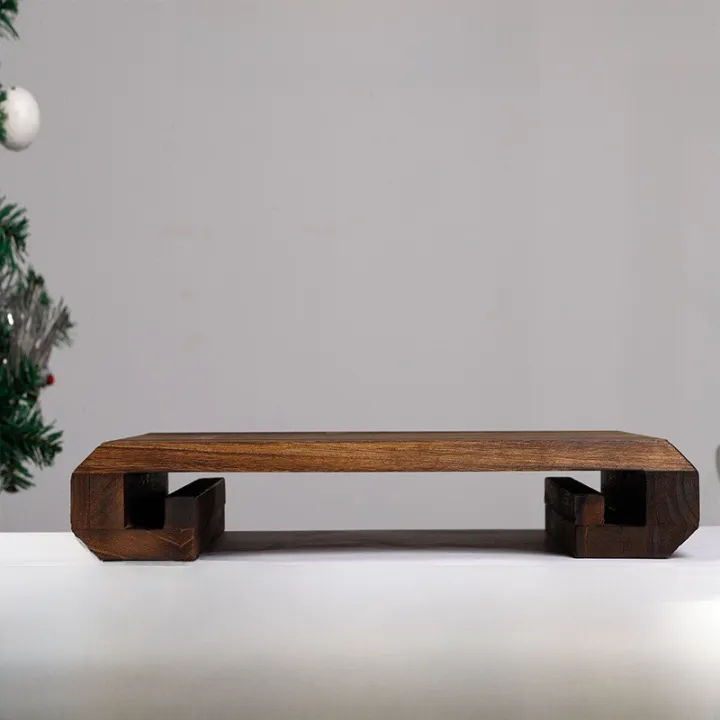 Portable Solid Wood Low Stool Small Tea Table Zen Meditation Bench Slip ...