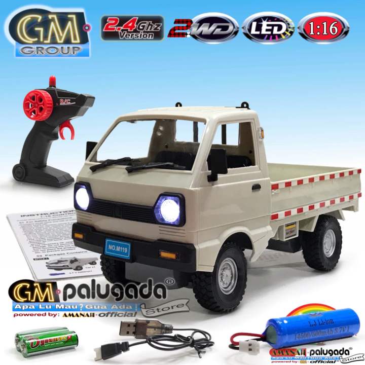 GM RC-Car M-119 Skala 1:16 Pick Up Cargo Truck 2.4GHz 2WD LED Full Accessories Mobil Remote ...