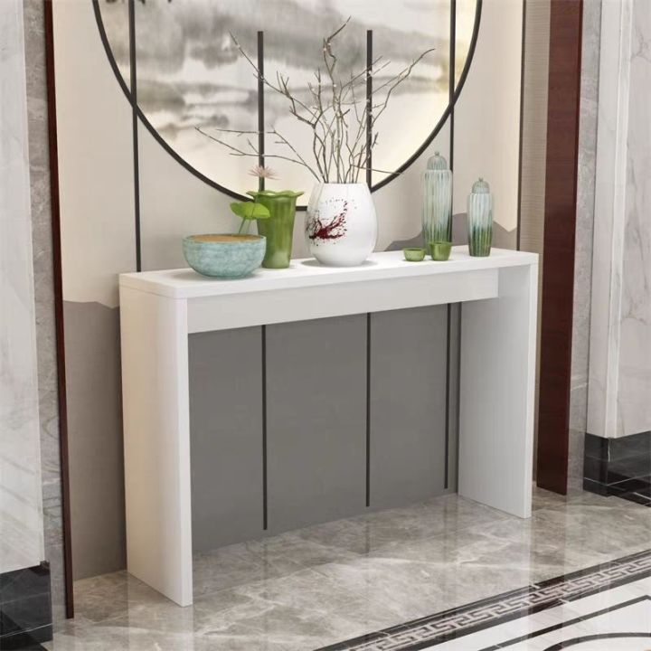 Modern Minimalist Wall-Mounted Hall Table Long Narrow Table Home Bar ...