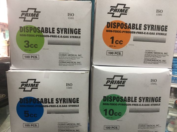 Disposable Syringes 1cc/3cc/5cc/10cc 100pcs per box | Lazada PH