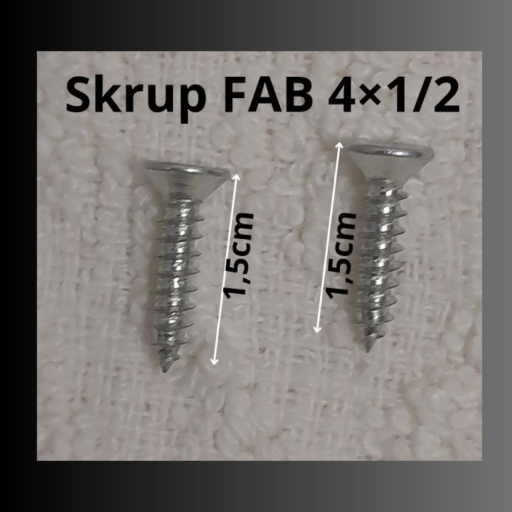 skrup FAB 4x1/2,untuk bahan pembuatan kapstok ,atau keperluan kerajinan ...