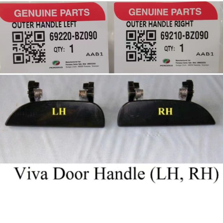 ORIGINAL Perodua Viva Door Outer Handle BLACK | Lazada