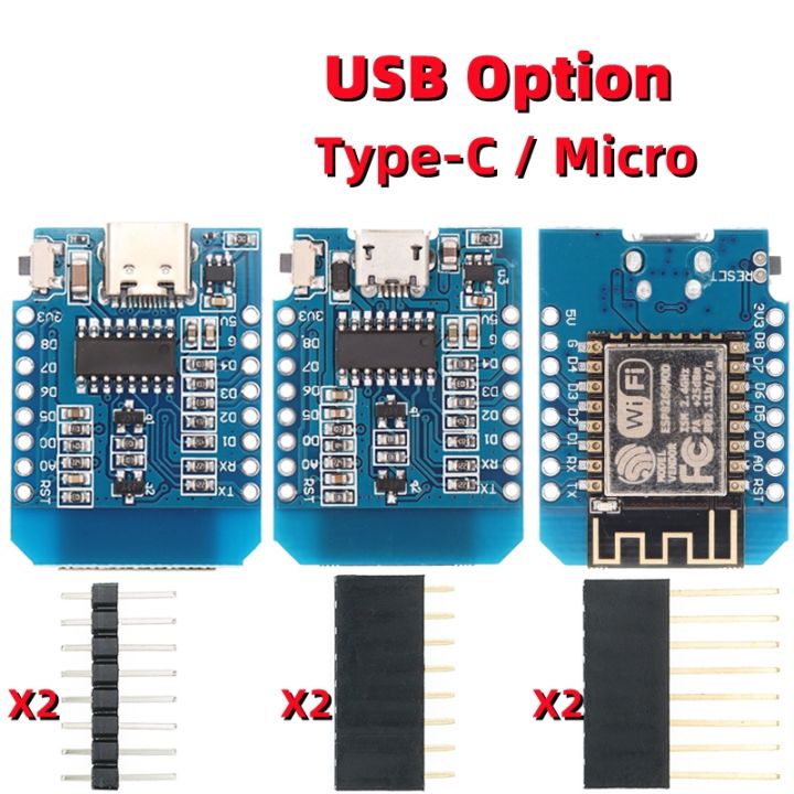 D1 Mini TYPE-C/MICRO USB ESP8266 ESP-12F CH340G V2 WIFI Development ...
