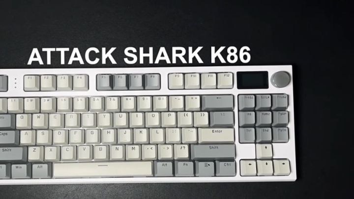Attack Shark K86 คีย์แคปไทย คีย์บอร์ดไร้สาย Mechanical keyboard 87คีย์ ...
